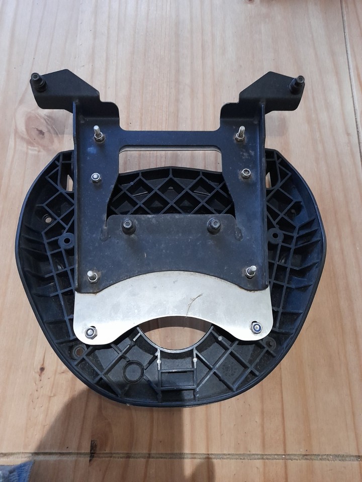 Givi Monokey top box mounting plate with Cymark extension plate for BMW ...