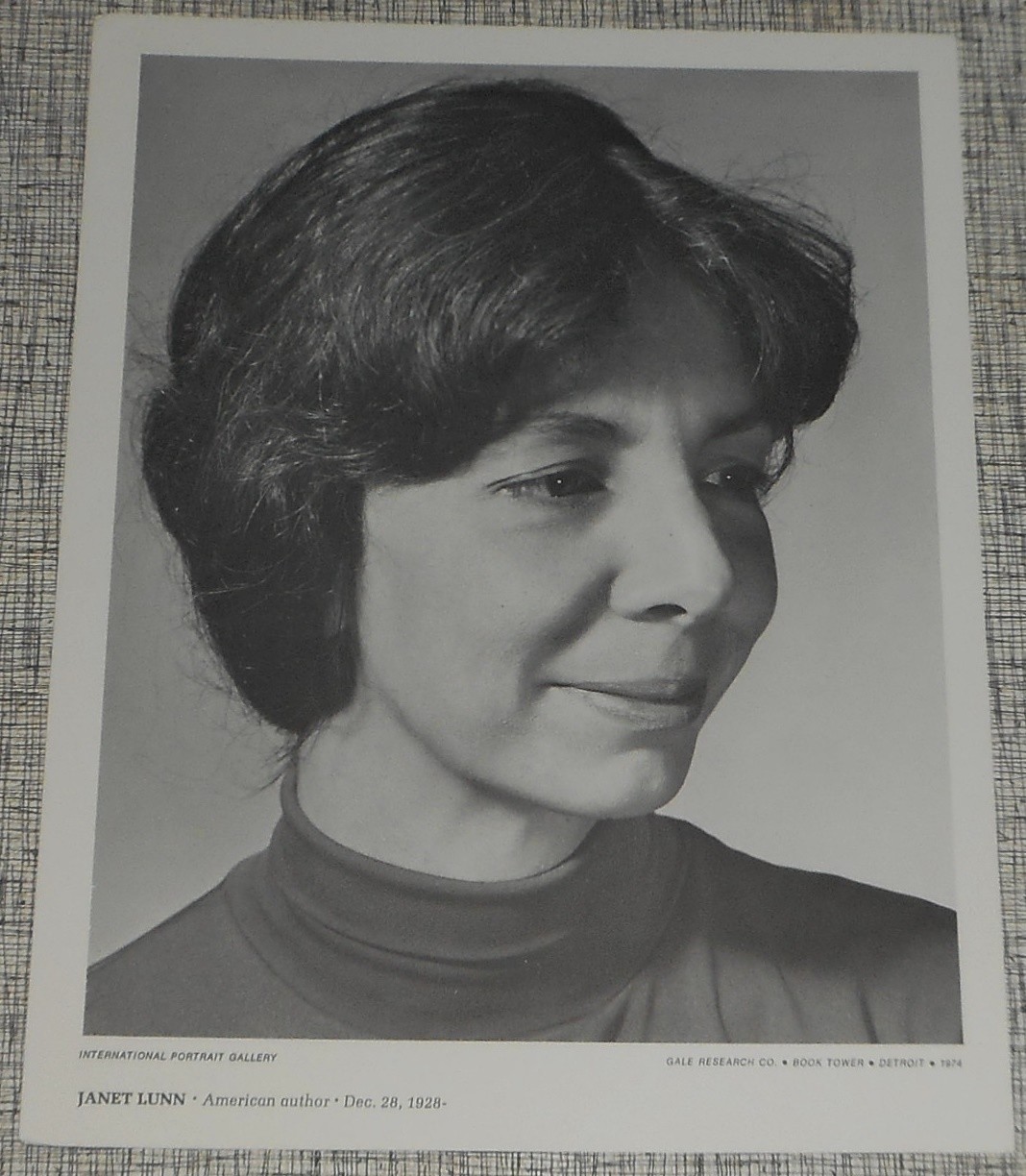 Janet Lunn - Author - 1974 International Portrait Gallery Print | eBay