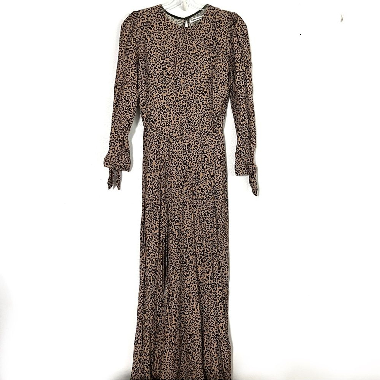 Reformation Leopard Print Zelda Slit Midi Dress - 2 - Gem