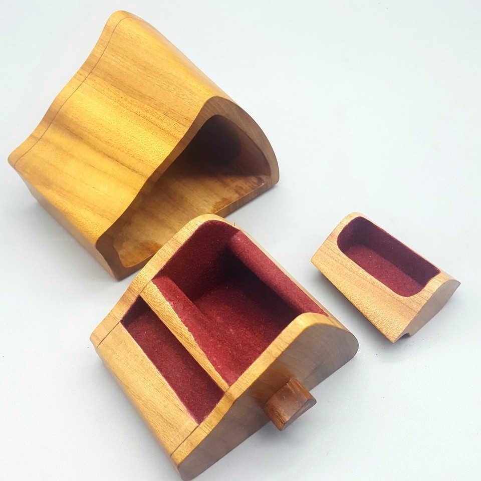 Small Bandsaw Box w/ Drawer. Camphor Wood, Clever Secret Compartment ...