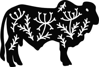 Farmhouse Ox Sticker Farmhouse Farm Animal Ox Vinyl Decal Rustic Home ...