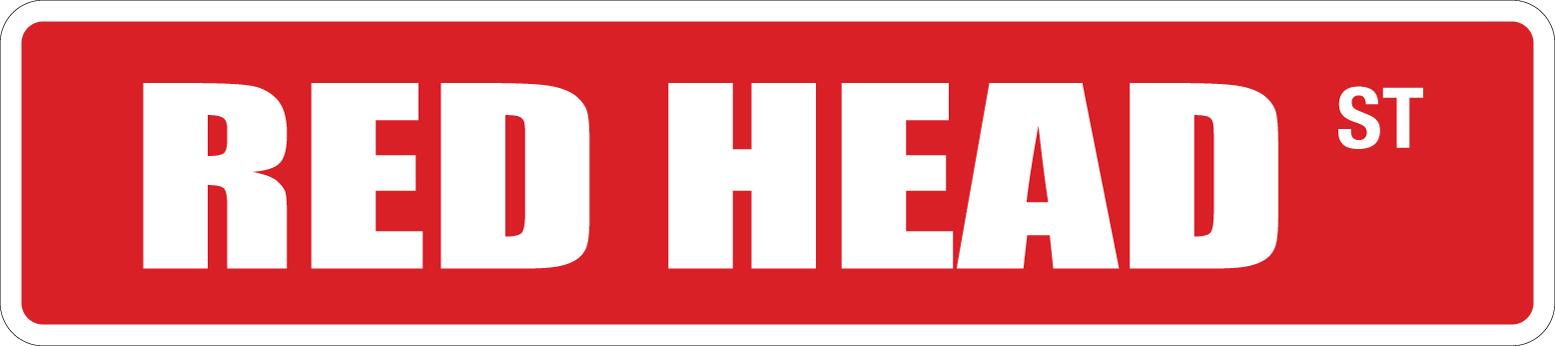 *Aluminum* Red Head 4" x 18" Metal Novelty Street Sign SS 3026 | eBay