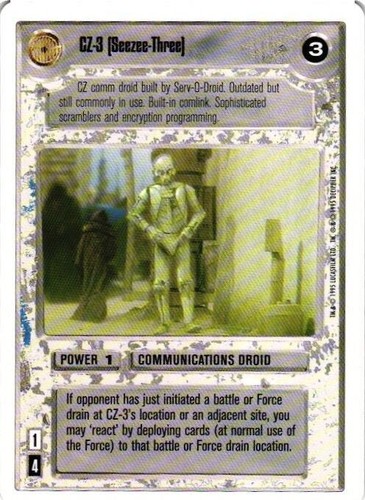 CZ-3 Star Wars CCG Premiere Limited Collectible Card | eBay Australia