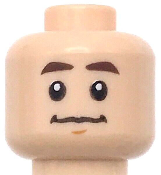 Lego New Light Flesh Minifigure Head Dual Sided Confused Puzzled Look ...
