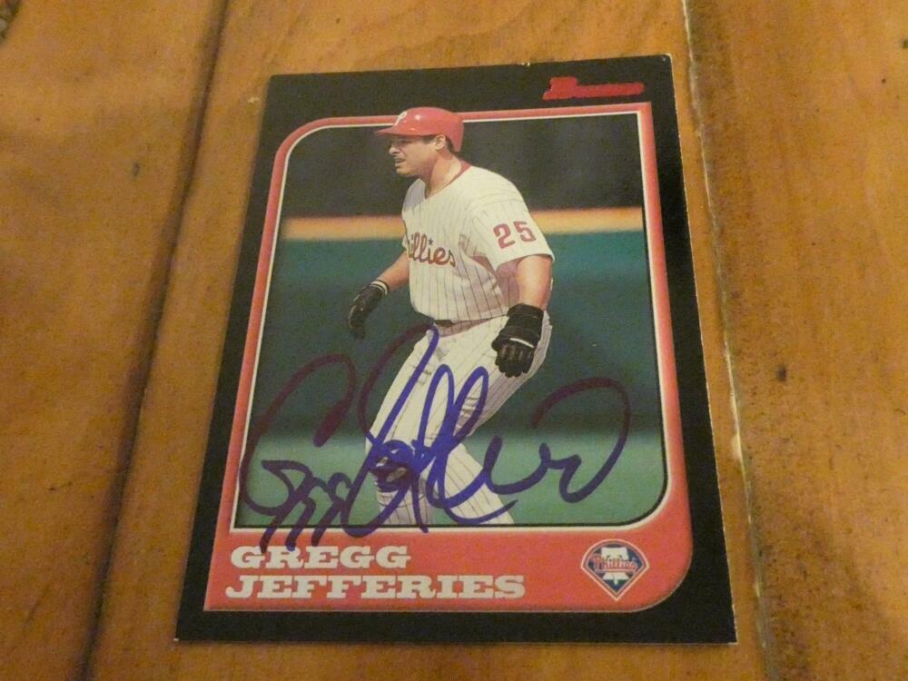 Gregg Jefferies Philadelphia Phillies Signed 1997 Bowman Card COA | eBay