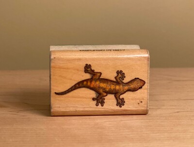 Vintage 1991 Gecko Rubber Stamper | eBay