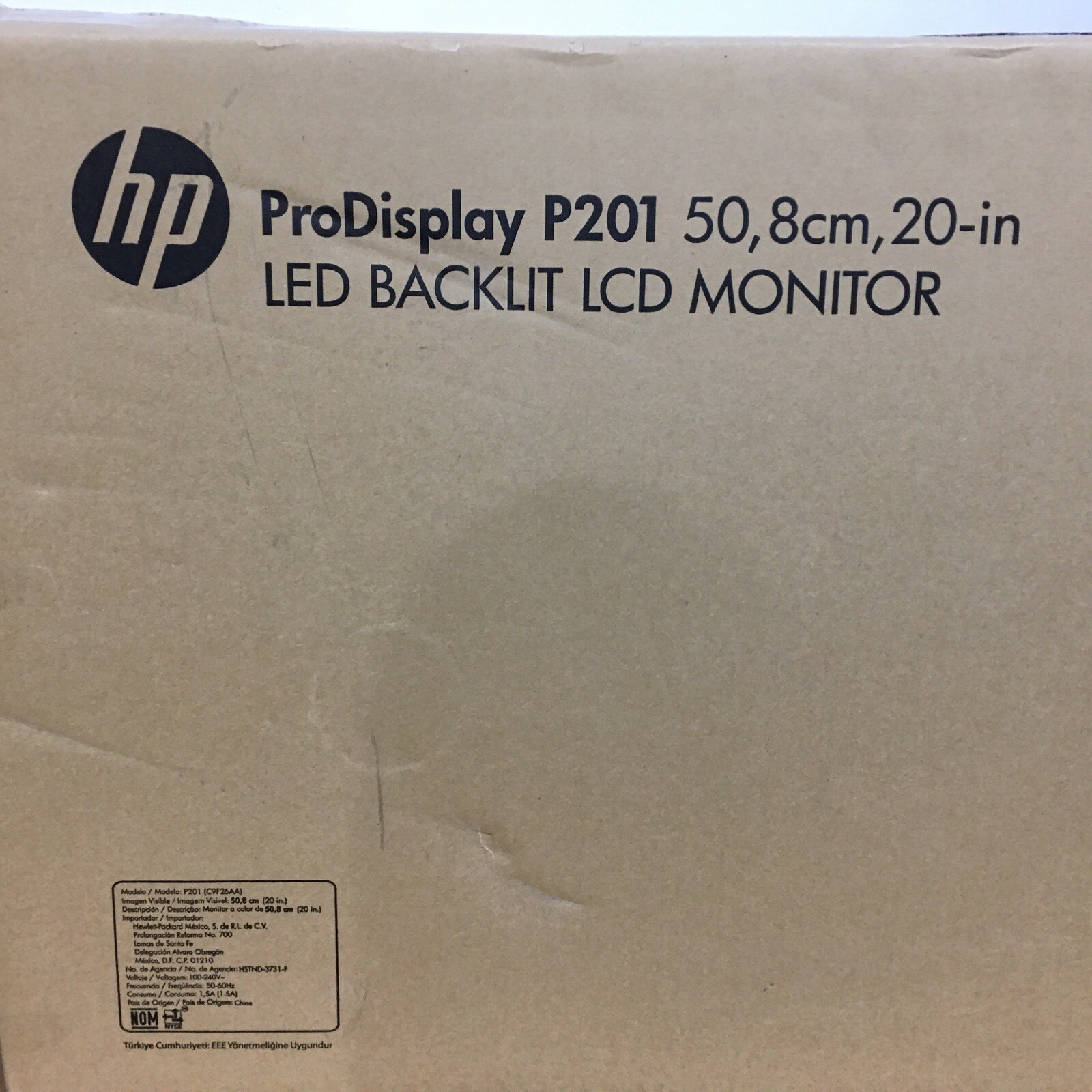 20" HP ProDisplay P201 Widescreen LCD Monitor With Stand VGA DVI for ...