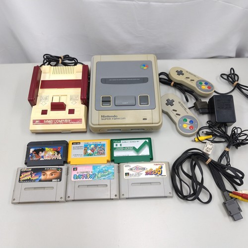 Nintendo original Famicom & Super Famicom Console Bundle w/ 6 Japan ...