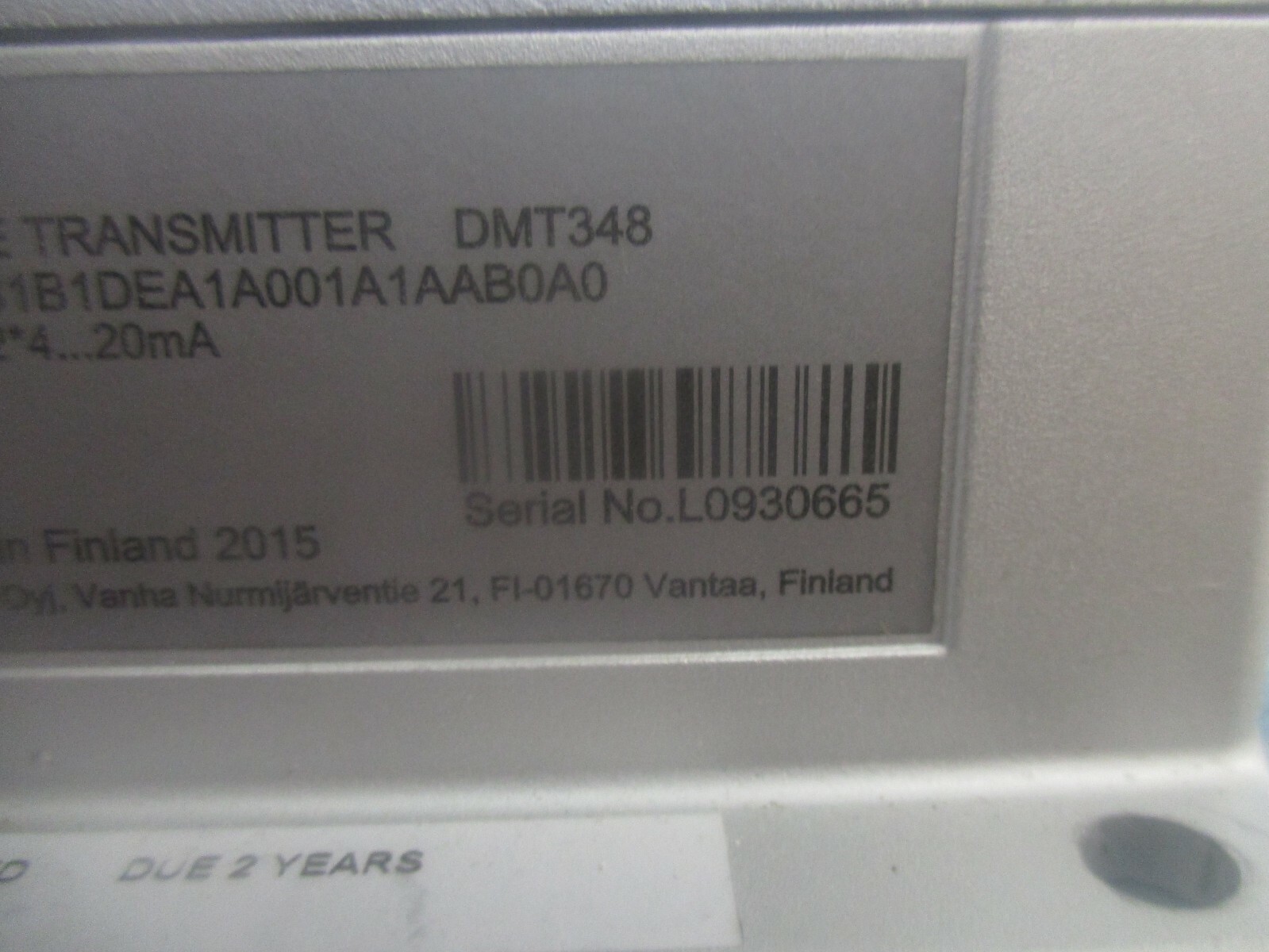 Vaisala: DMT348 Dewpoint & Temperature Transmitter. DMT340 ...