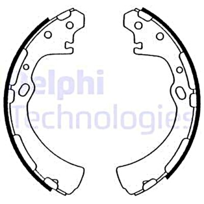DELPHI Brake Shoe Set For NISSAN Pick Up Terrano I Urvan Box Bus 44060 ...
