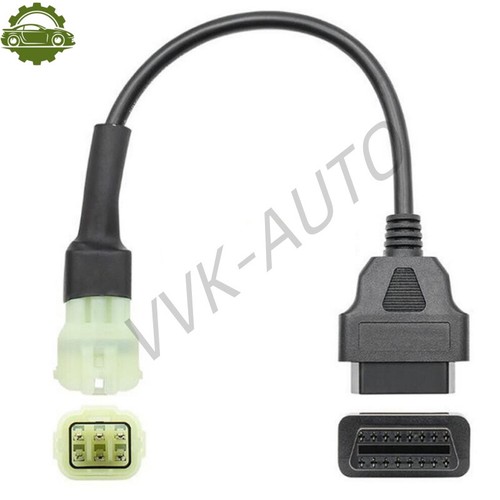 6 Pin to 16 Pin OBD2 Connetor Cable for JDiag M100 Motorcycle Code ...