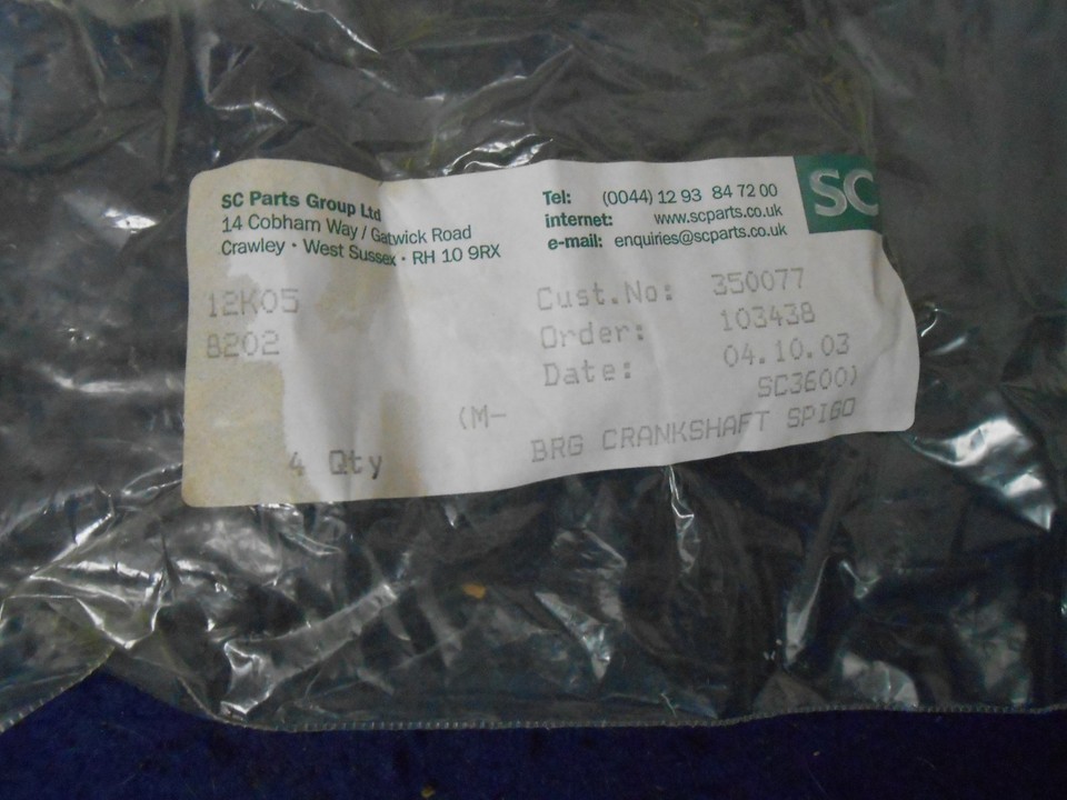 New SC Parts Group Crankshaft Spigot Bushes (3) Austin Healey BN4-BJ8 ...