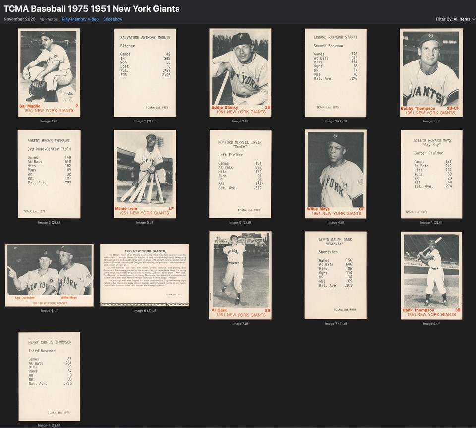 1974-1980 TCMA Baseball Sets Bonanza!!! HOF'ers Galore! Pick your sets ...