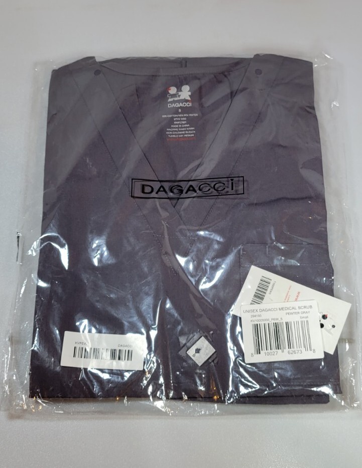 Dagacci Scrubs Set Pewter Gray Size Small | eBay