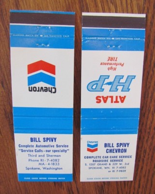 CHEVRON GAS STATION: BILL SPIVY (SPOKANE, WASHINGTON) (2 DIFFERENT) -L5 ...