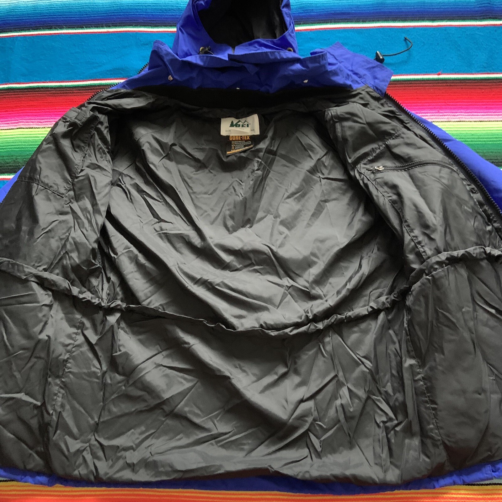 Vintage REI Goretex Hooded Rain Jacket Mens Size Smal… - Gem