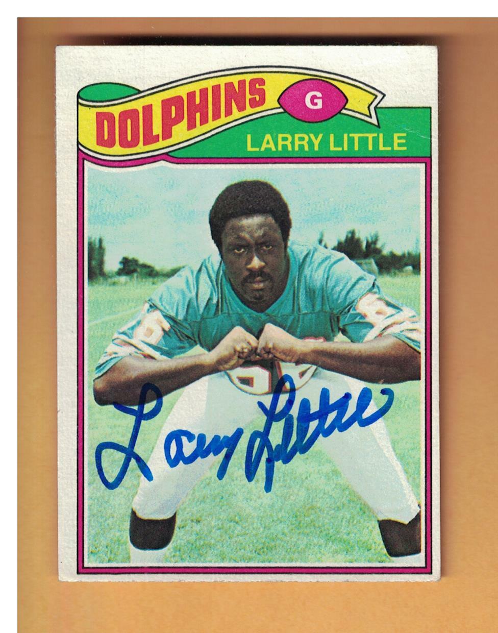 Larry Little AUTOGRAPHED 1977 TOPPS FOOTBALL CARD SIGNED MIAMI DOLPHINS ...