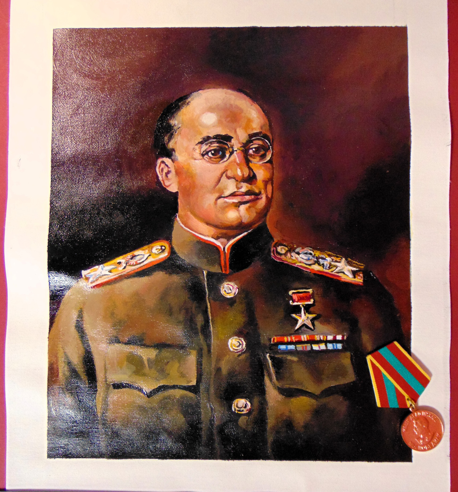 Soviet NKVD Chief Beria Portrait Modern Ukrainian Print 13x16” Like Oil ...