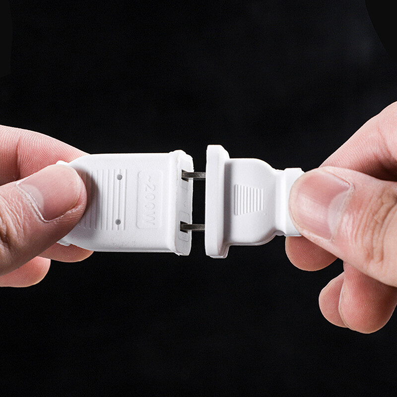 4.5m AC Power Cord White Line Cables Wire Two-pin US Plug Cable ...