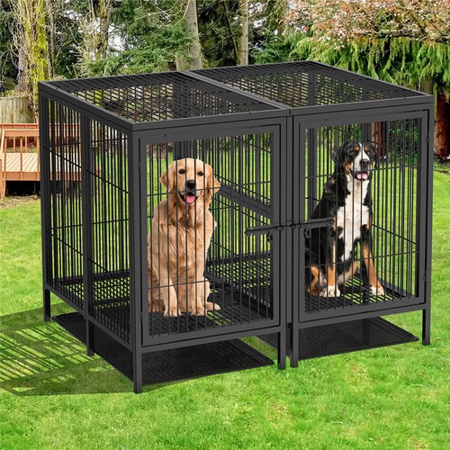 Extra Large 3XL Dog Kennel Cage Animal Playpen Fully Cover w/ Removable ...