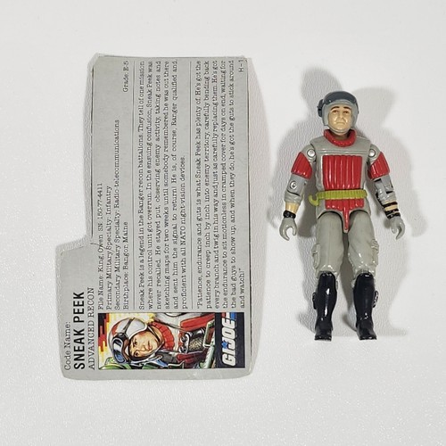 GI Joe "Sneak Peek" Advanced Recon Action Figure with File Card Vintage ...
