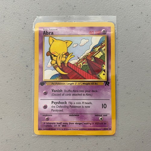 Abra 1st Edition 49/82 Team Rocket Pokemon Card Common Mint | eBay