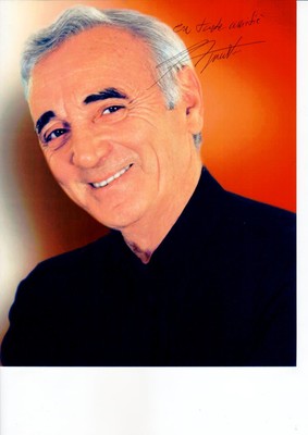 Charles Aznavour Signed 8x10 AUTO Autographed Photo Photograph French ...