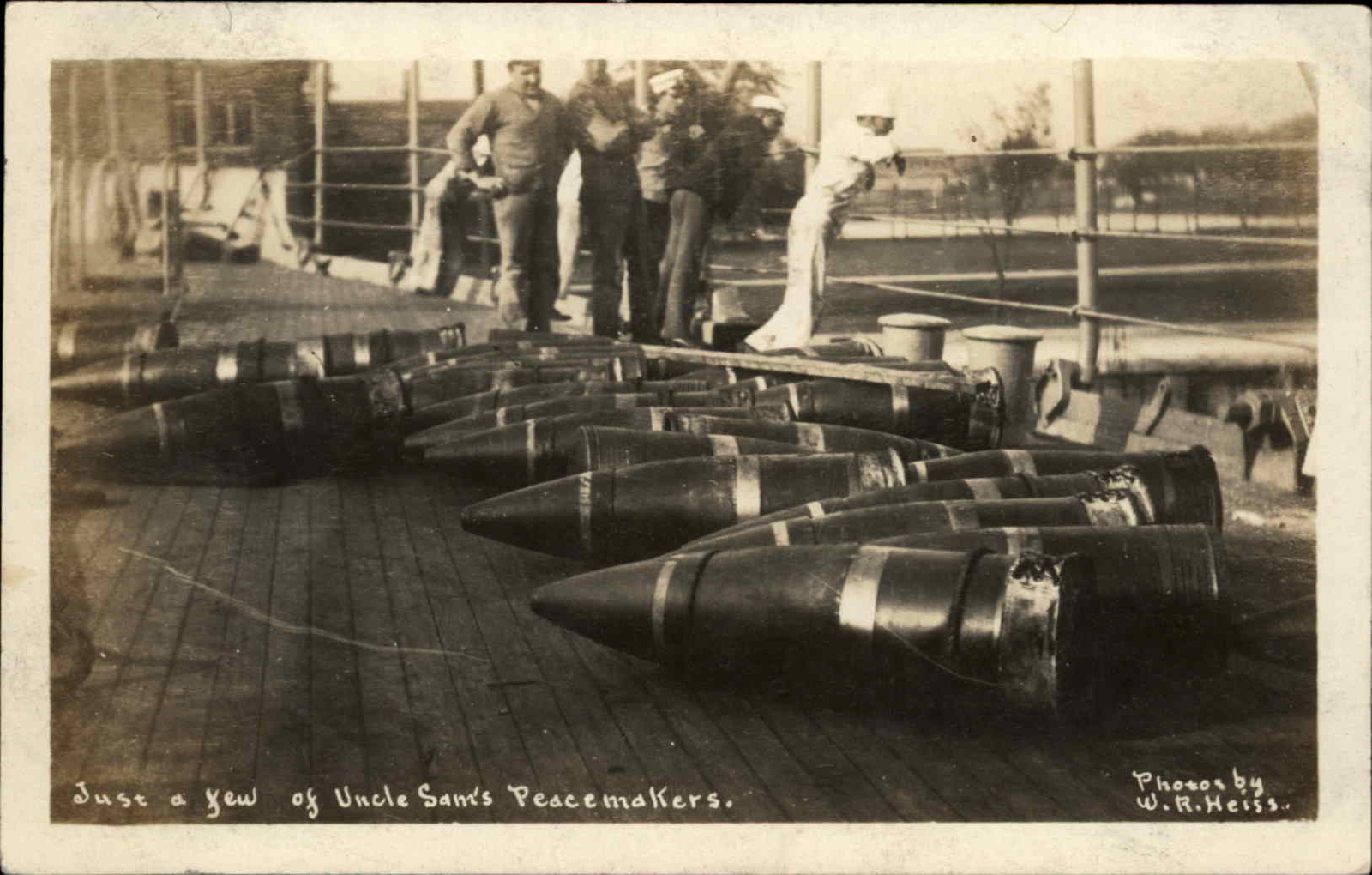 WWI US Bombs or Artilerry Shells Uncle Sam's Peacemakers Real Photo ...