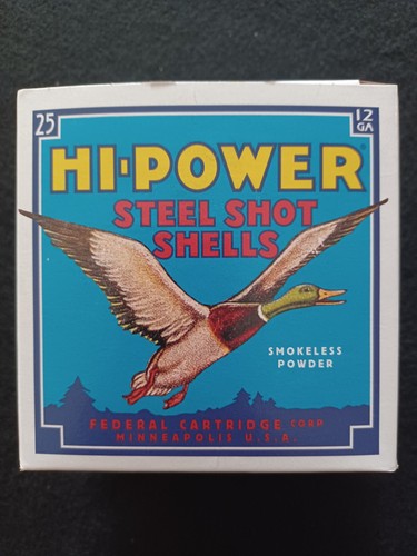 FEDERAL HI-POWER STEEL 12GA SHOT SHELL BOX EMPTY | eBay