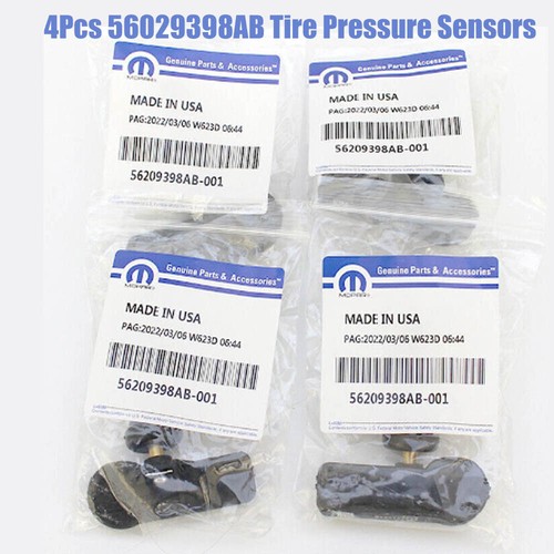 4Pcs Genuine OEM 56029398AB Tire Pressure Sensor TPMS Dodge Chrysler ...