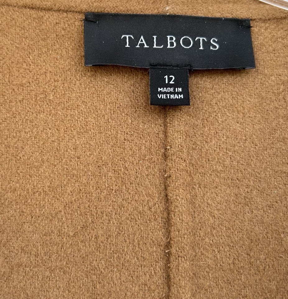 Talbots Womens Double Face Wool Blend Jacket Camel/brown Sz 12 $299 | eBay UK
