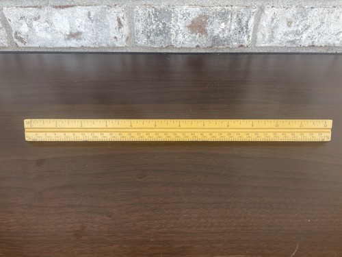 Vintage ~Wooden Triangle Ruler~K&E Co. Star Quality #8891 Keuffel ...