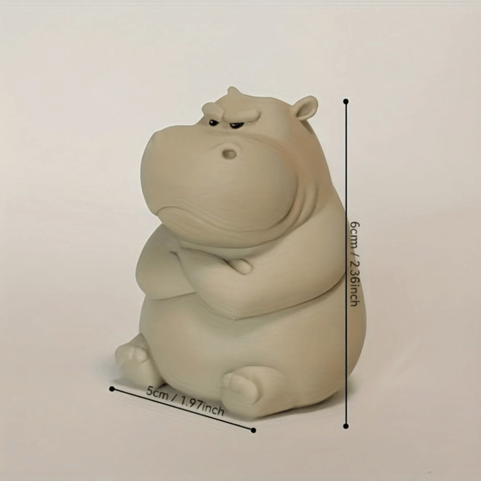3D Printing Hippopotamus Decorative Ornament Office Decor Items Home ...