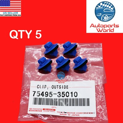 GENUINE TOYOTA 4RUNNER FJ CRUISER OUTSIDE TRIM BLUE MOLDING CLIP SET ...