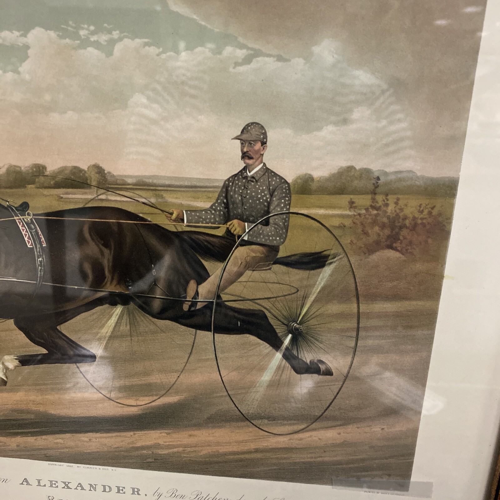 Antique Currier & Ives Lithograph The Champion Stallion Alexander | eBay