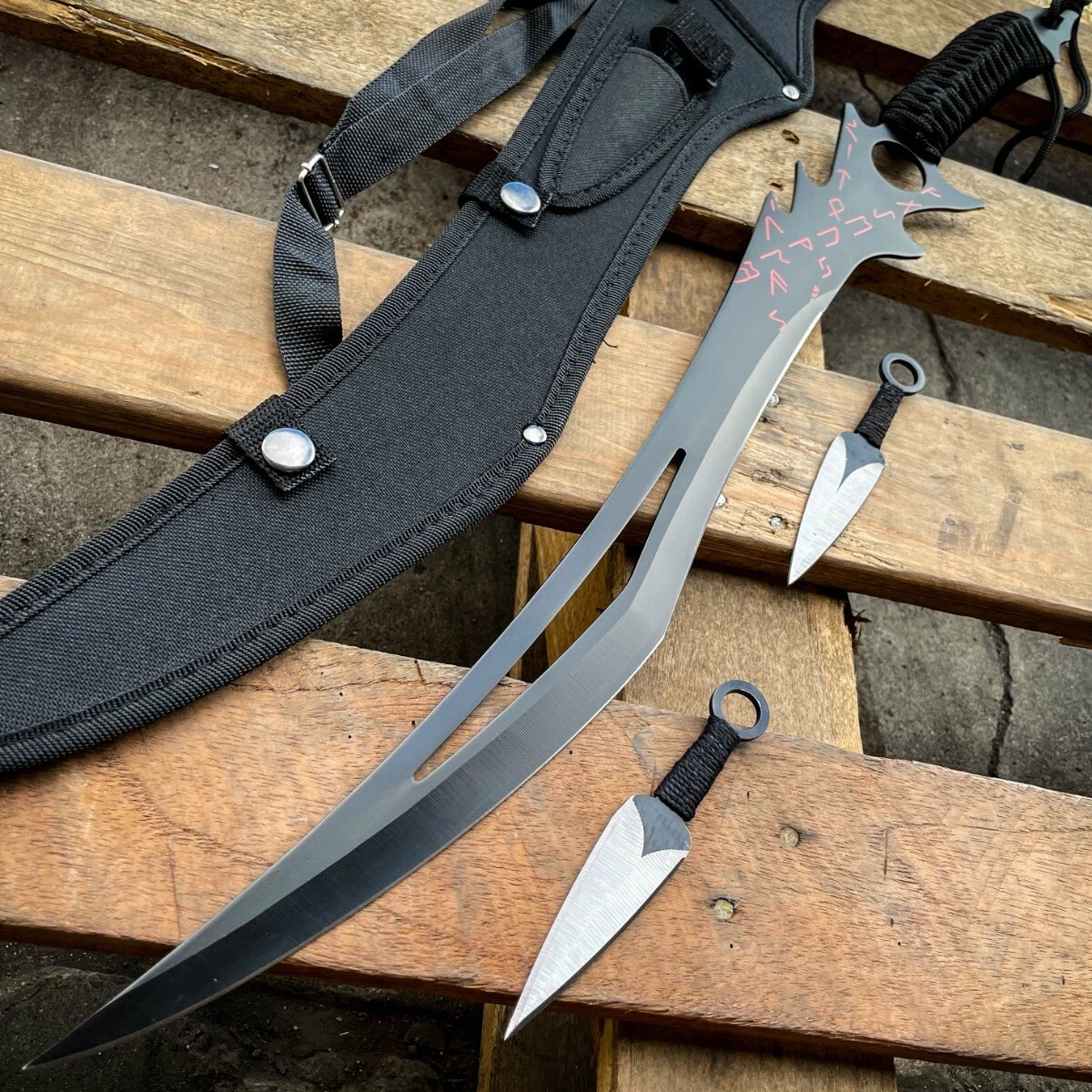 Anime Girl With Throwing Knives