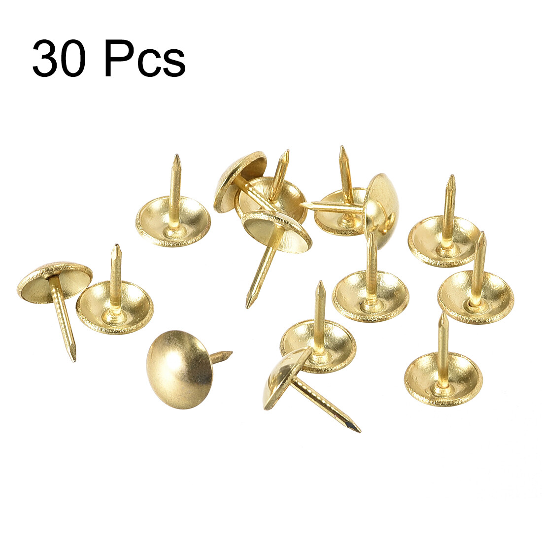 Upholstery Nails Tacks 10mm Dia 11mm Height Round Push Pins Gold Tone ...