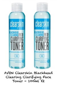 AVON Clearskin Blackhead Clearing Clarifying Face Toner - 100ml X2 | eBay