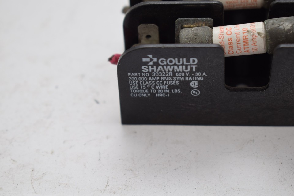 Gould Ferraz Shawmut 30322R Fuse Block W/ ATMR10 Fuses | eBay