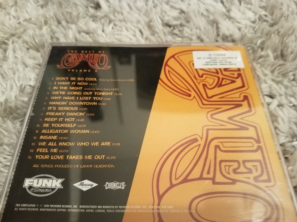 The Best Of Cameo Vol. 2 CD US Rare R&B Soul Funk Essentials 1996 ...