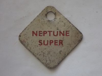 NEPTUNE SUPER OIL DIPSTICK TAG or KEY RING in VERY WELL USED CONDITION ...