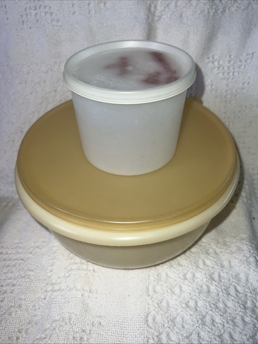 Set of Vintage Tupperware Clear Container, Beige With lids 250-8 | eBay