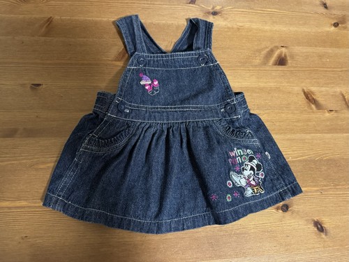 Disney Baby Girls 0-3M Denim Minnie Mouse Winter Fun Jumper Dress | eBay