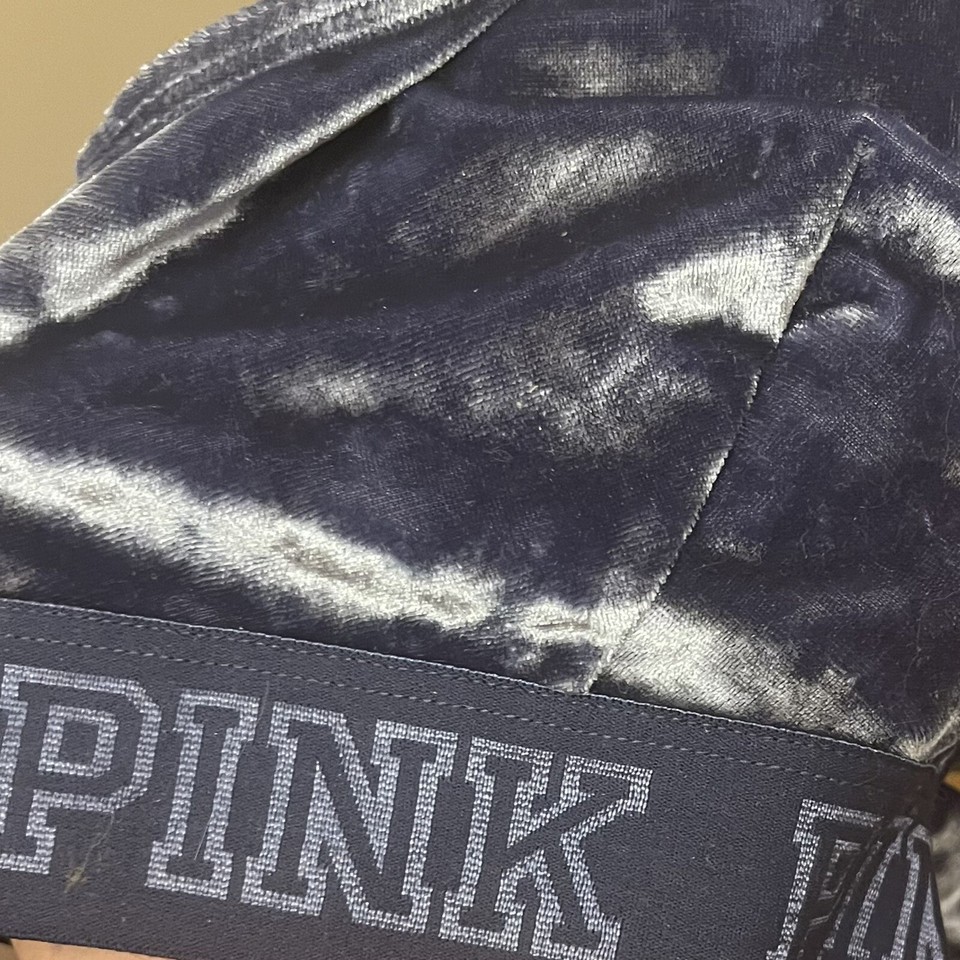 Victoria's Secret PINK Unlined Strappy Triangle Velvet Bralette Bra ...