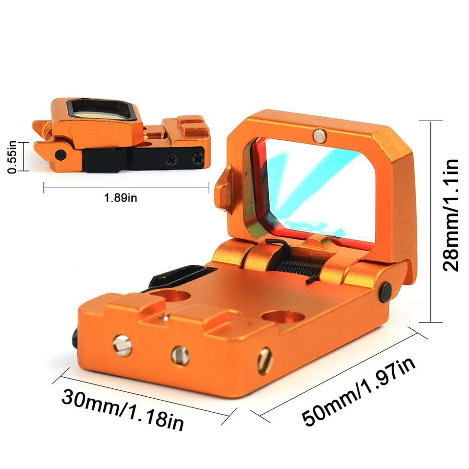Mini Folding Flip Up Red Dot Sight Holographic Reflex Sight RMR for ...