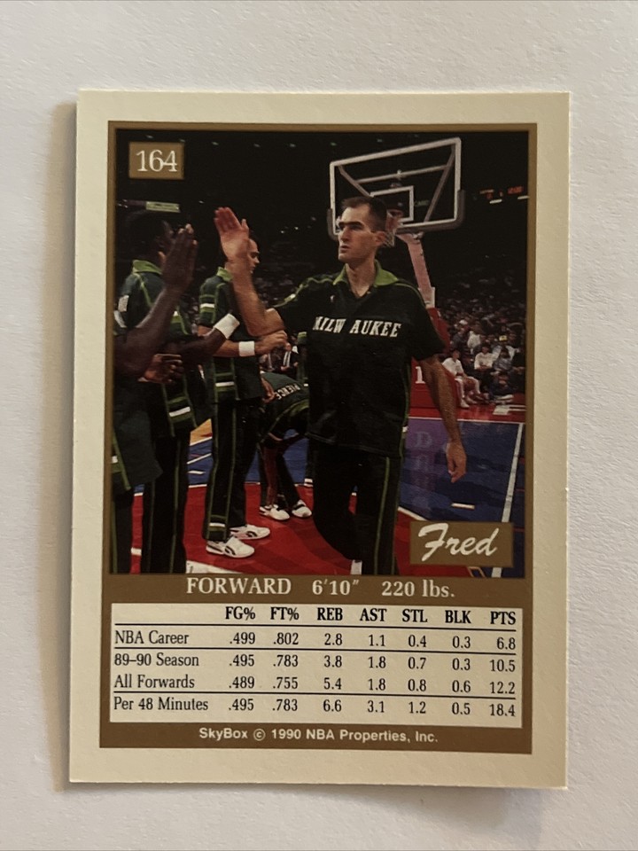 Fred Roberts 1990 NBA Skybox #164 Milwaukee Bucks | eBay