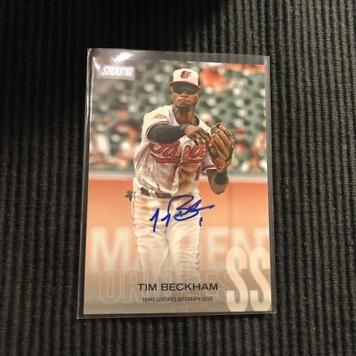 2018 TOPPS STADIUM CLUB TIM BECKHAM *CERTIFIED AUTO* BALTIMORE ORIOLES ...