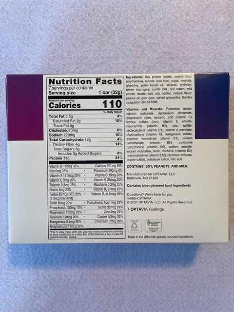 Optavia Creamy Double Peanut Butter Crisp Bar - 7 Bars - New - Exp 12 ...