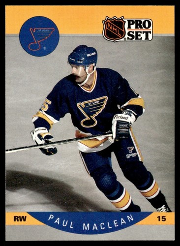 1990-91 Pro Set #266 Paul MacLean St. Louis Blues | eBay