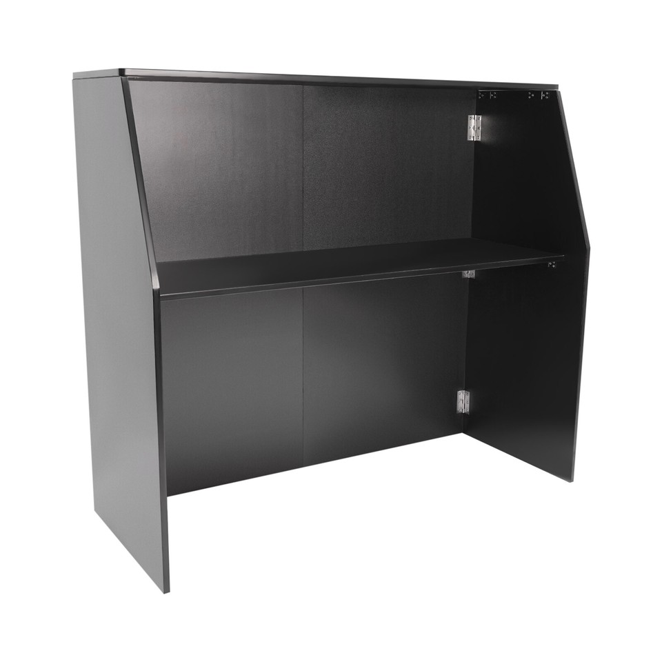 Black Free Standing Bar Cabinet Portable Foldable Event Bar 47.75*19.5 ...